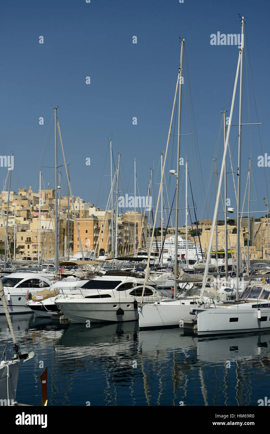 Vittoriosa grand harbour marina Birgu Three Cities Malta sailing boat ...