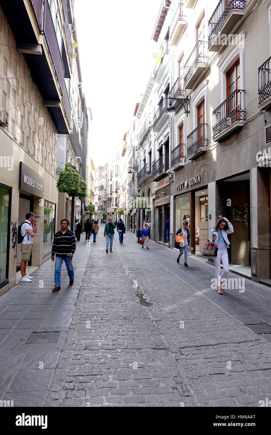 Street scene in Granada, Spain Stock Photo - Alamy