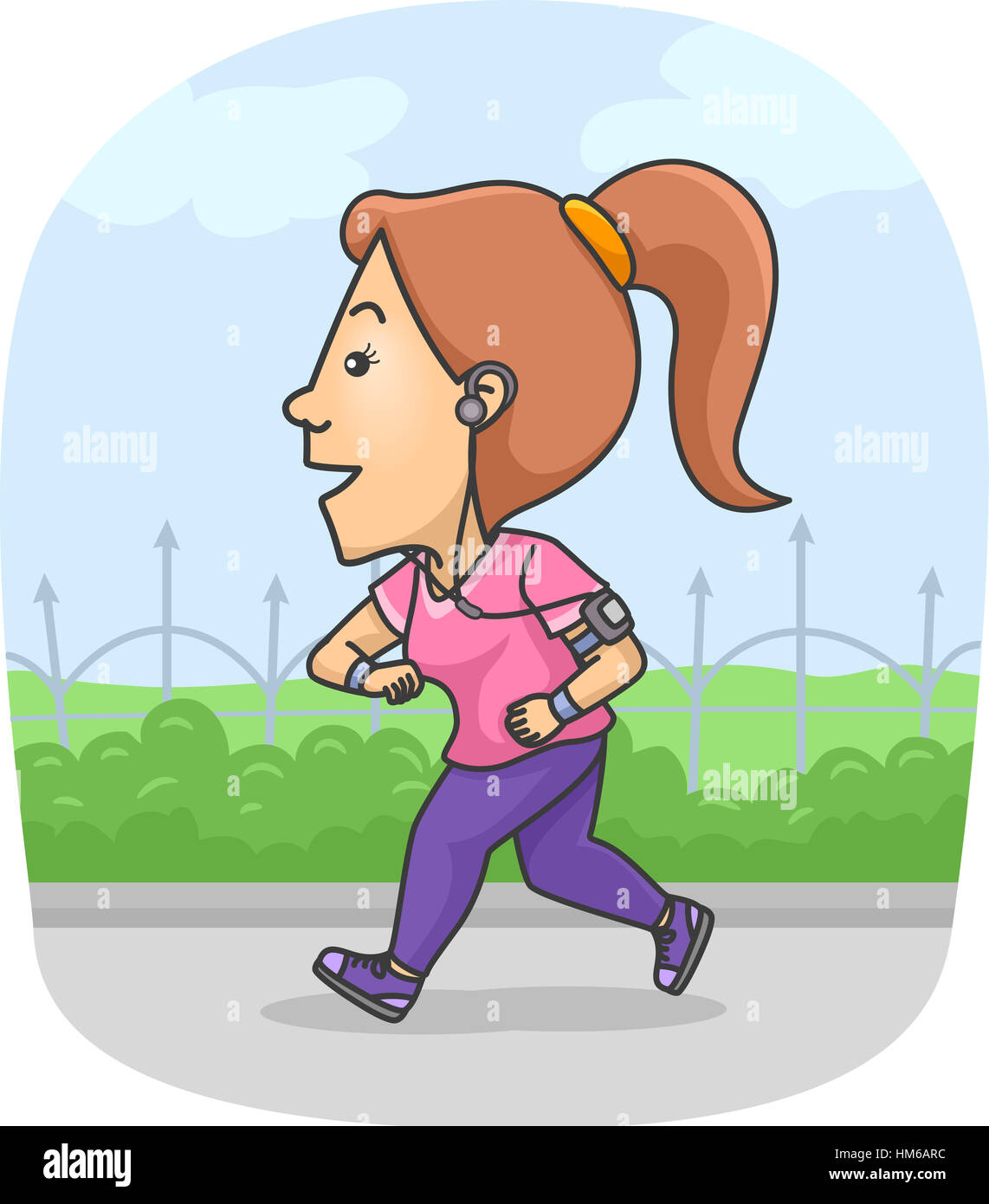 Fitness woman illustration hi-res stock photography and images - Alamy