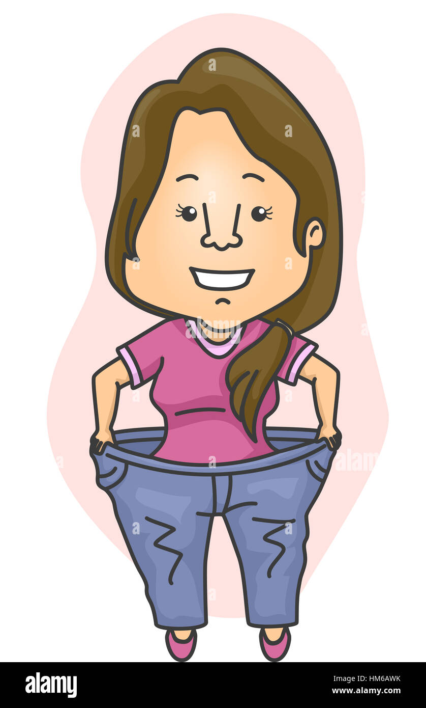 Cartoon satisfied woman hi-res stock photography and images - Alamy
