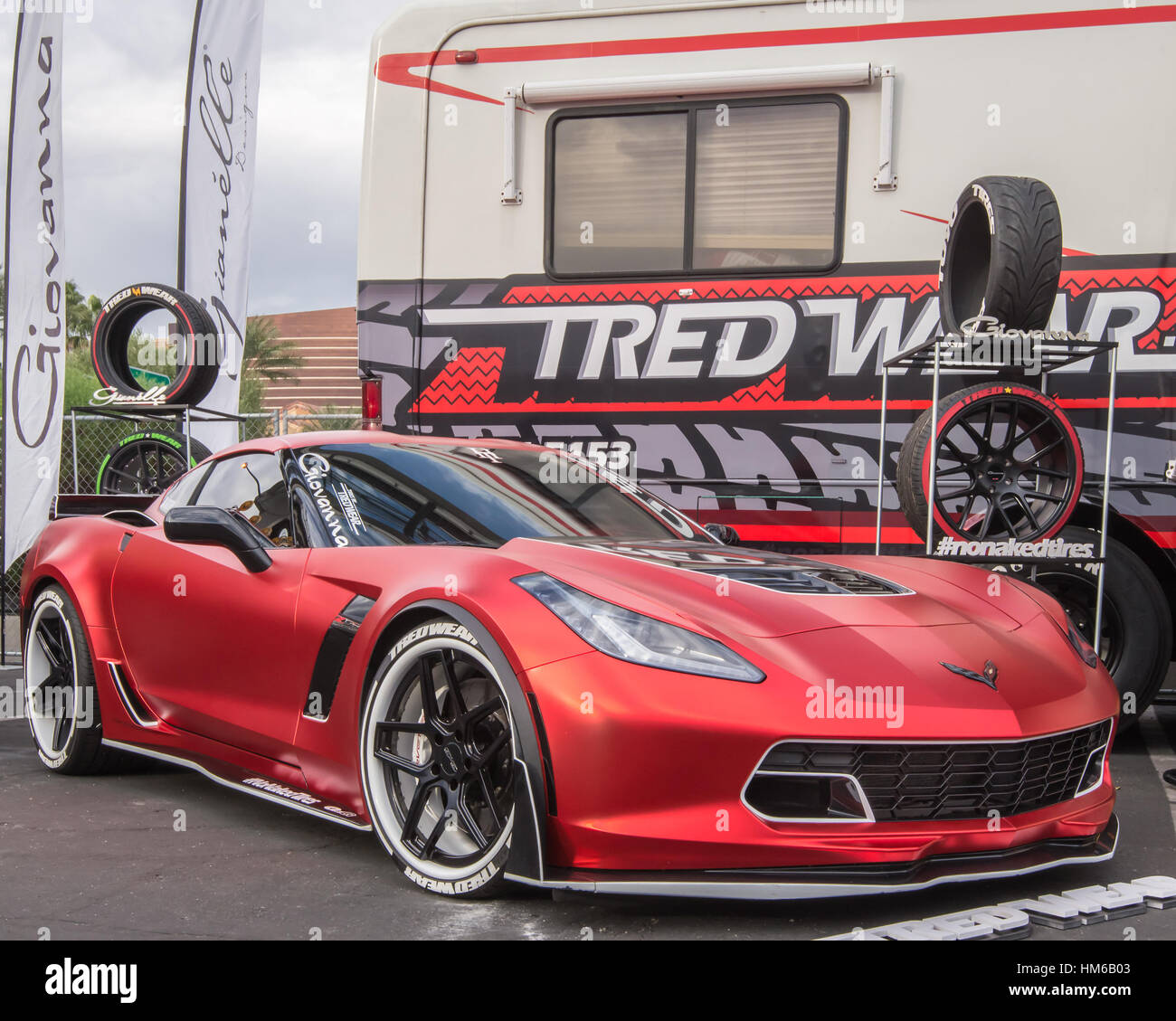 Customized Chevrolet Corvette car at SEMA Stock Photo - Alamy