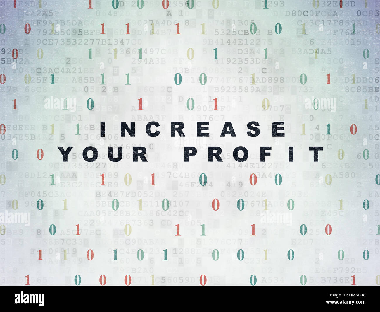 Finance concept: Painted black text Increase Your profit on Digital Data Paper background with ...