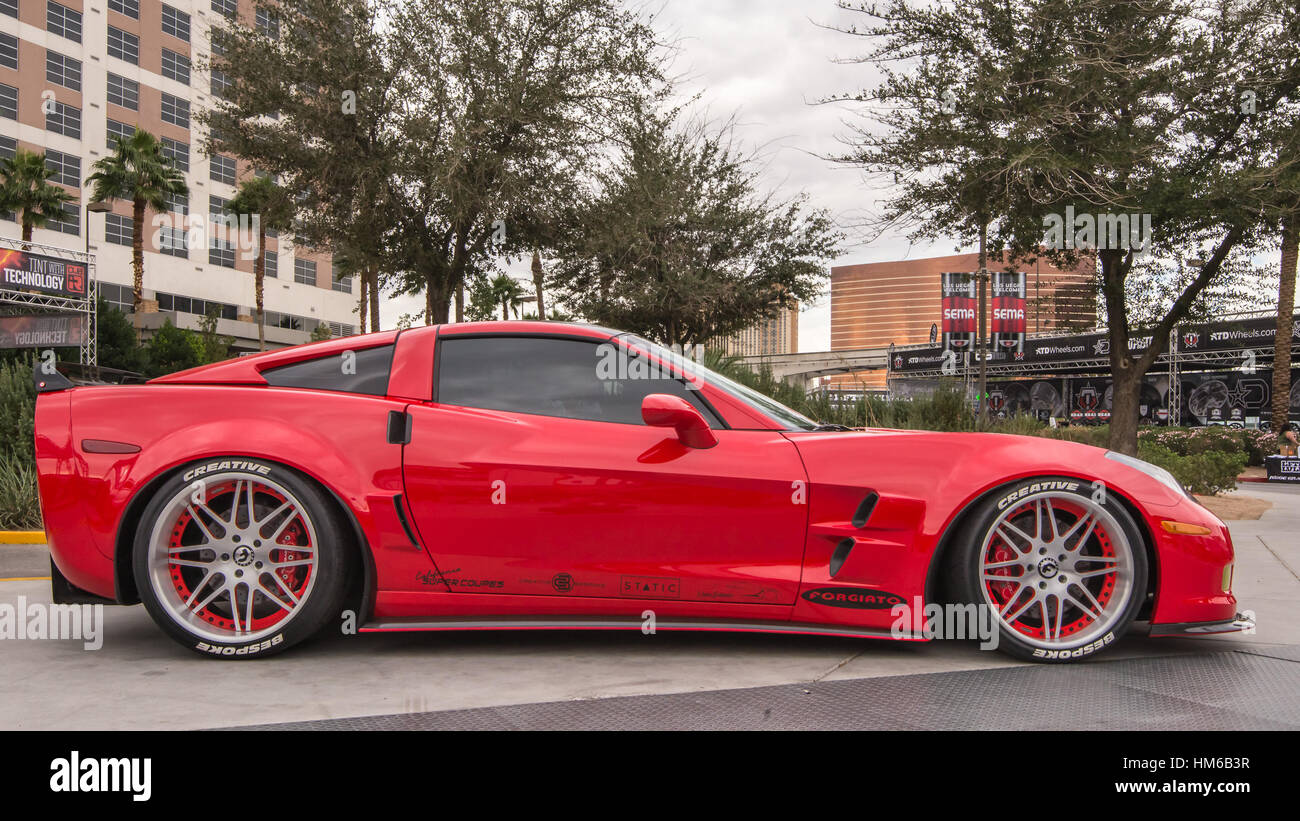 Customized Chevrolet Corvette at SEMA Stock Photo - Alamy