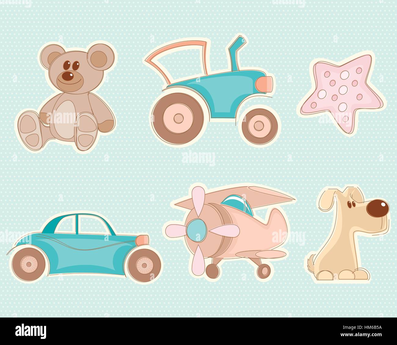 Kid toy cute plane Stock Vector Images - Alamy