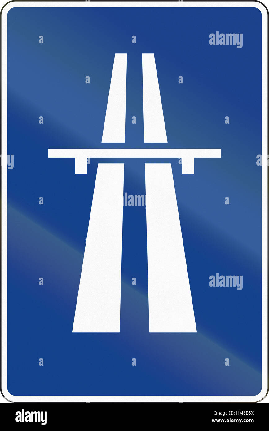 Road sign used in Spain - Freeway Stock Photo - Alamy