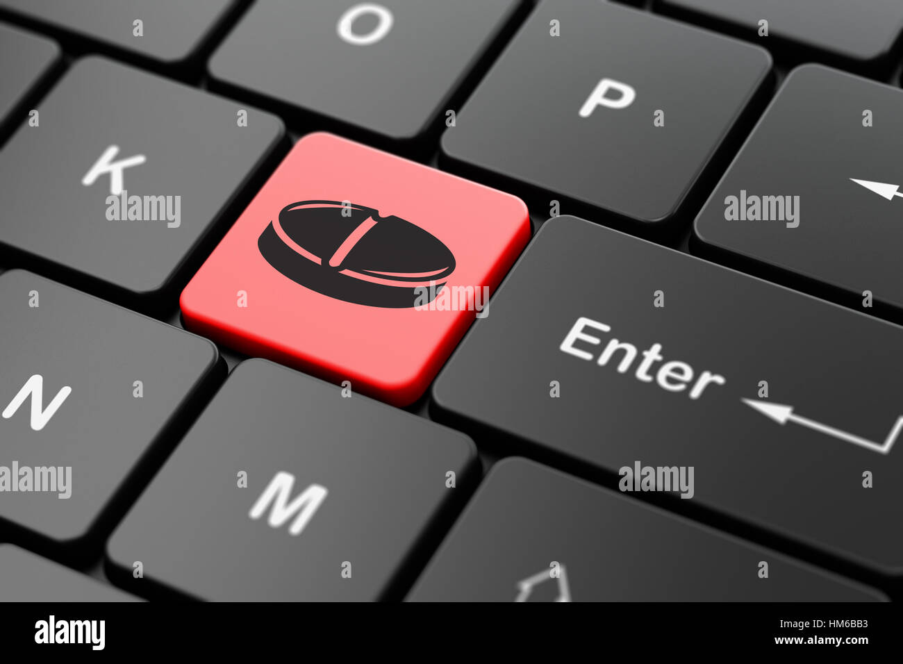 Health concept: computer keyboard with Pill icon on enter button background, 3D rendering Stock ...