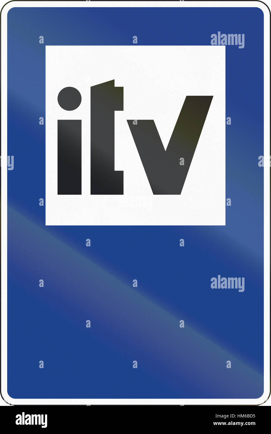 Road sign used in Spain - Technical vehicle inspection Stock Photo - Alamy