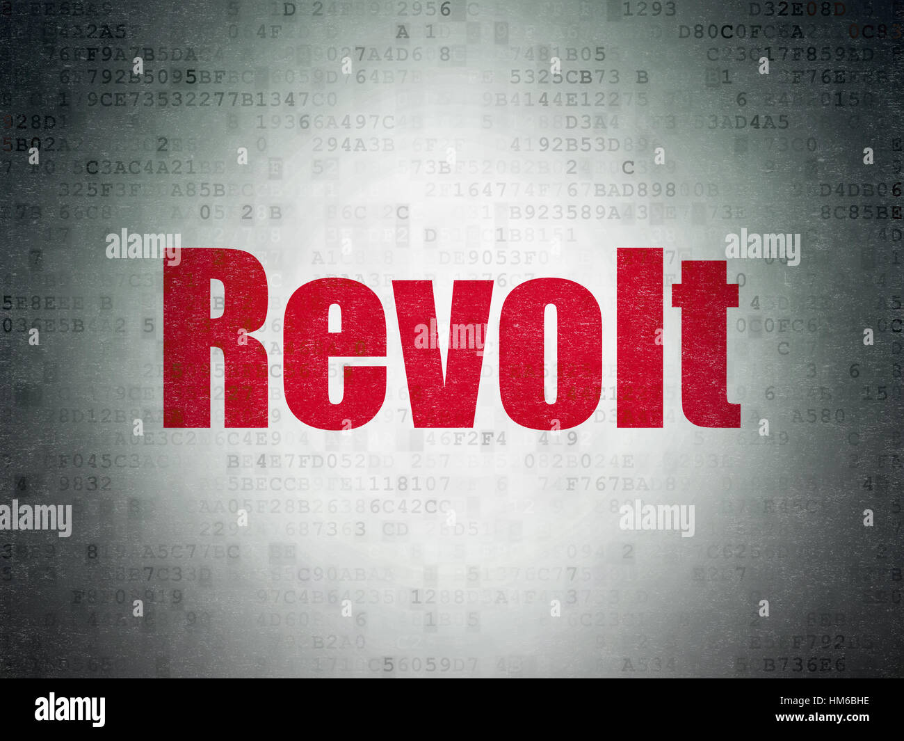 Politics concept: Painted red word Revolt on Digital Data Paper ...