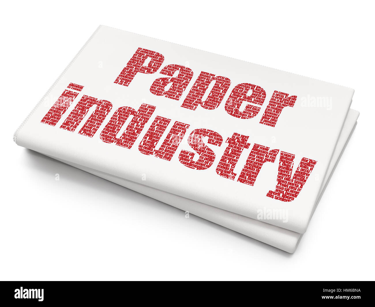 Manufacuring concept: Pixelated red text Paper Industry on Blank ...