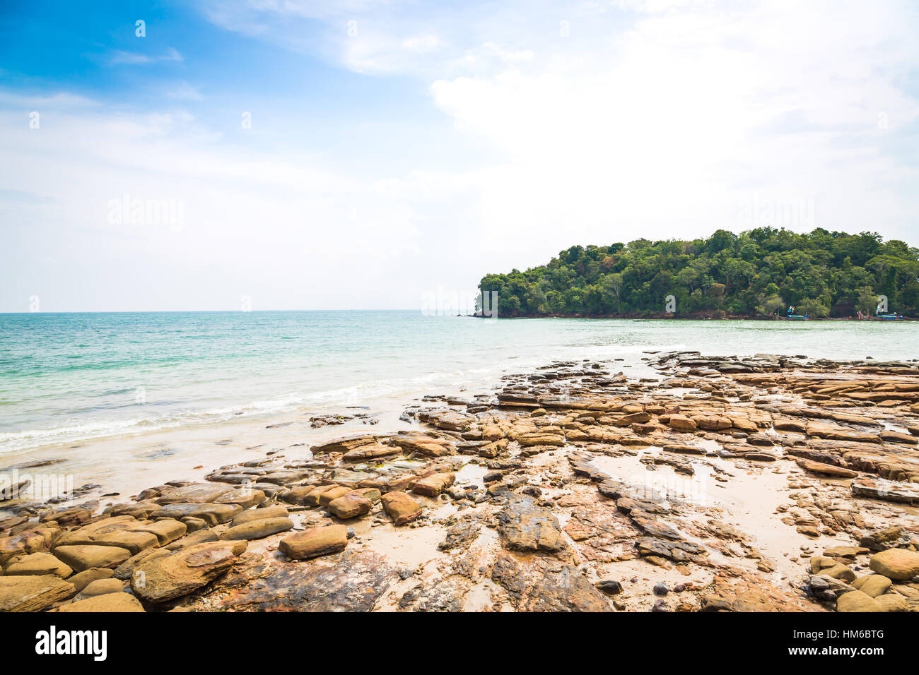 Rock and sea ( HDR processing effect Stock Photo - Alamy