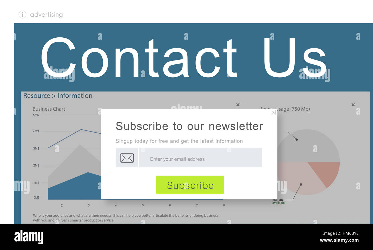 Business Website User Contact Us Stock Photo - Alamy