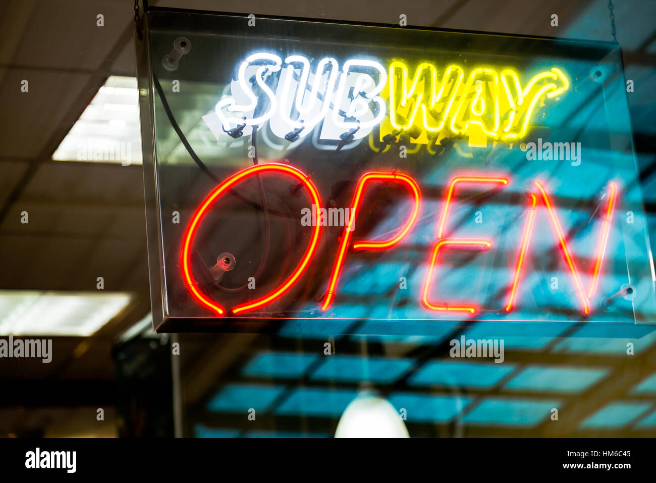 Diner interior signage hi-res stock photography and images - Alamy