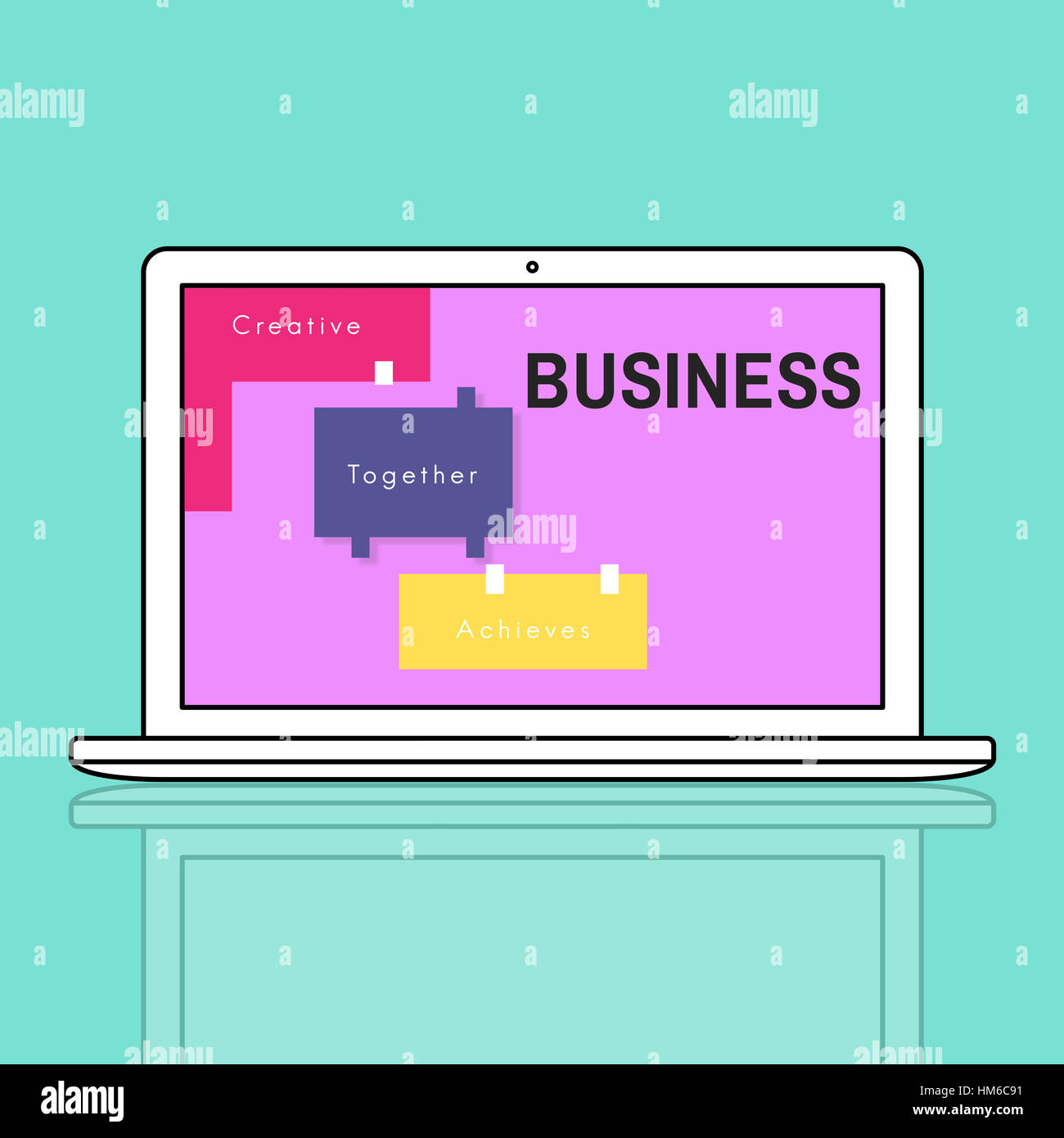 Achievement Teamwork Creative Together Collaboration Graphic Concept ...