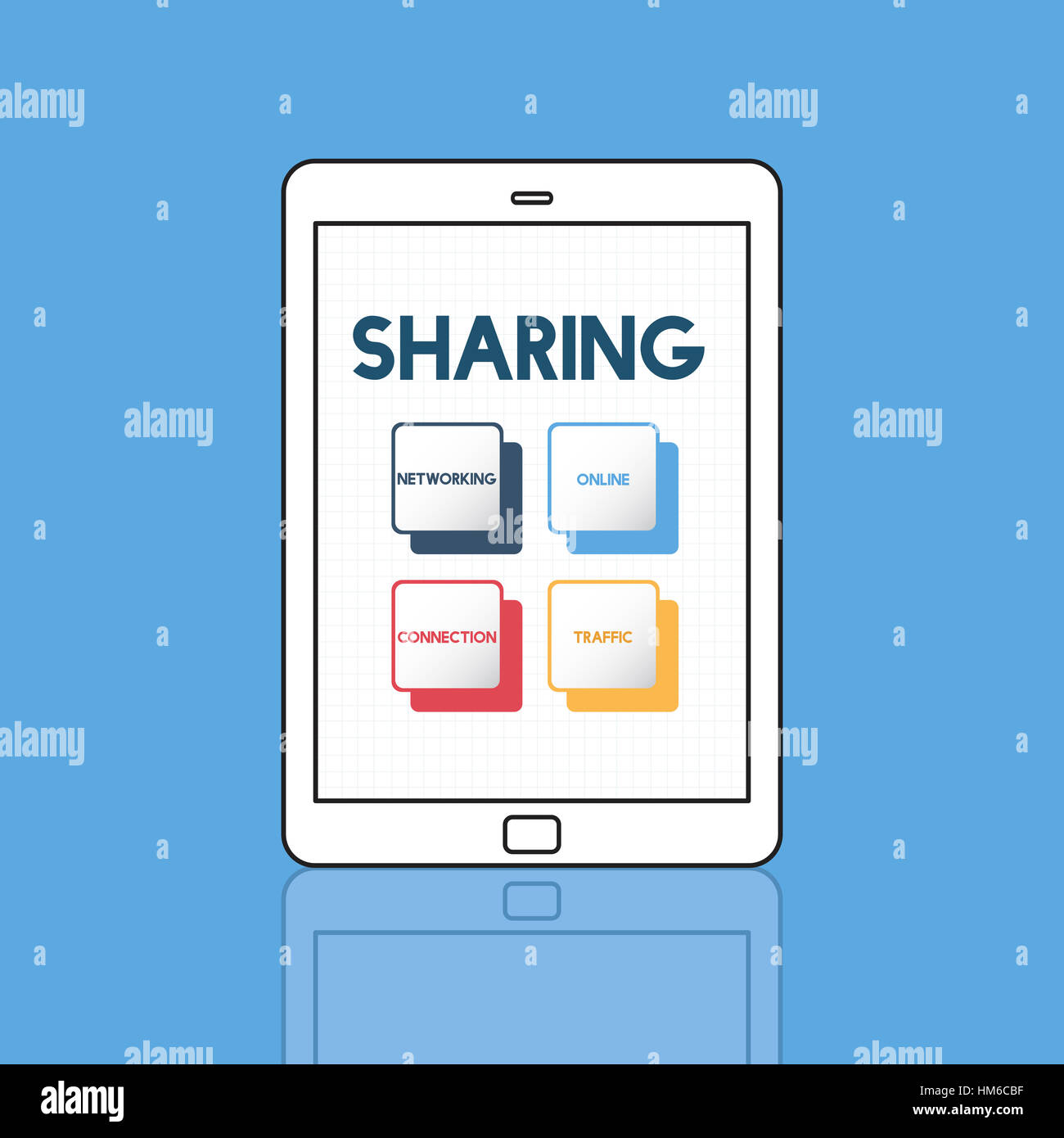 Social Media Box Buttons Concept Stock Photo - Alamy