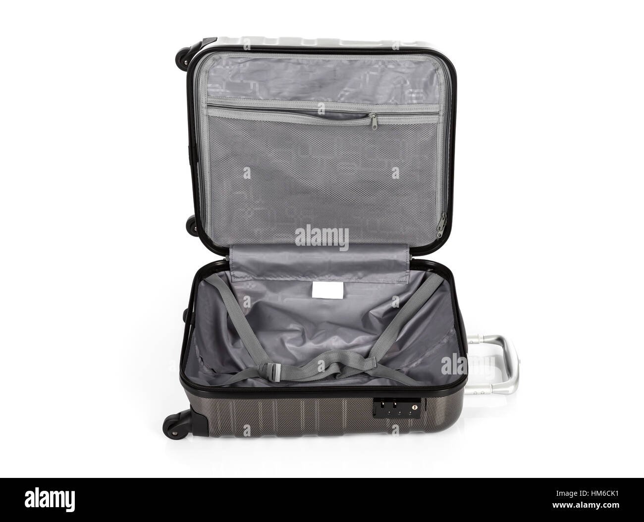 Open Suitcase isolated on white background Stock Photo - Alamy