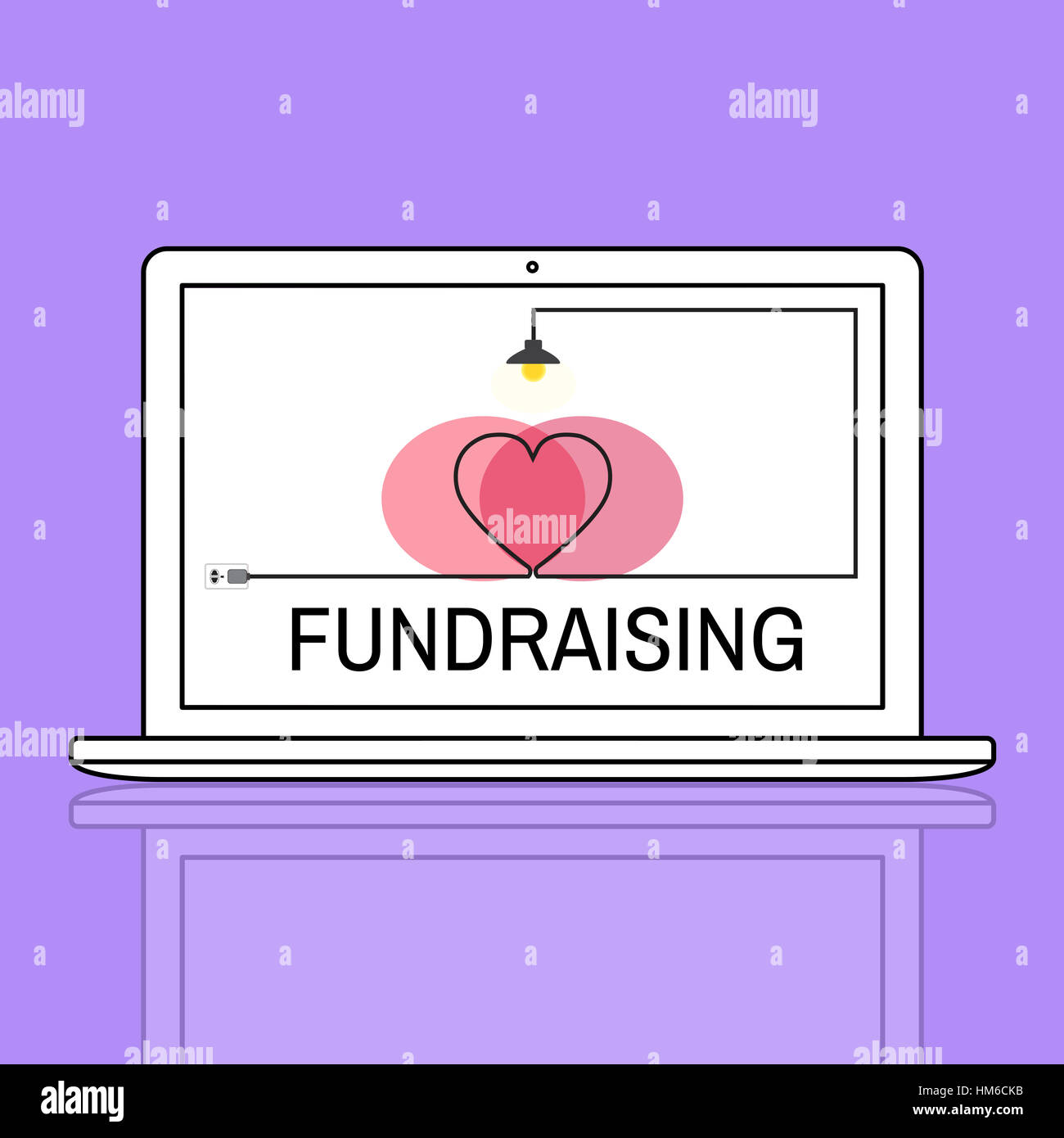 Fundraising Support Heart Icon Concept Stock Photo - Alamy