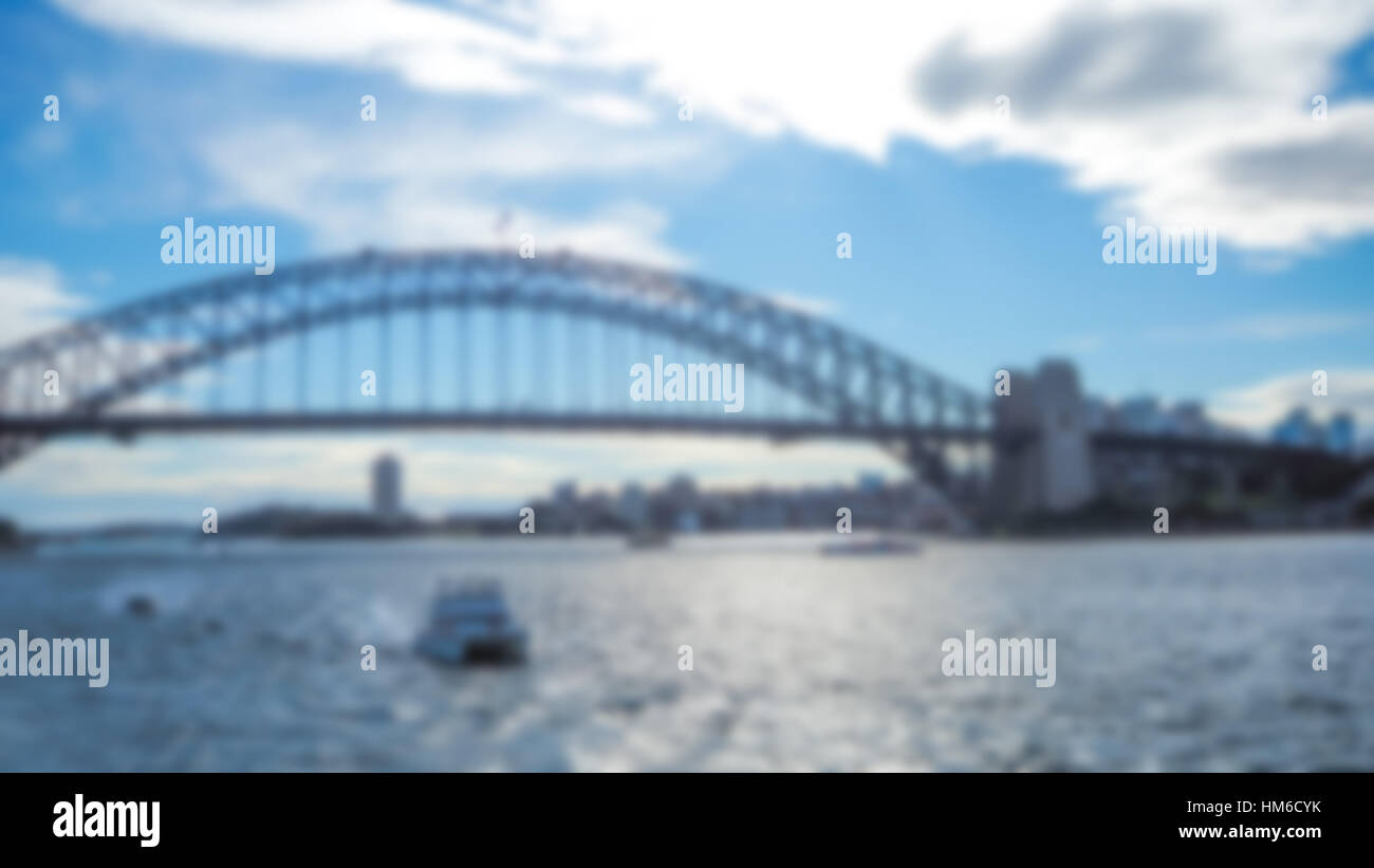 Abstract blur Australian Sydney Harbour bridge Stock Photo - Alamy