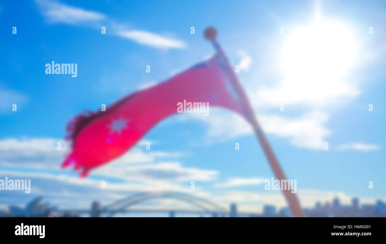 Abstract blur Red flags Stock Photo - Alamy