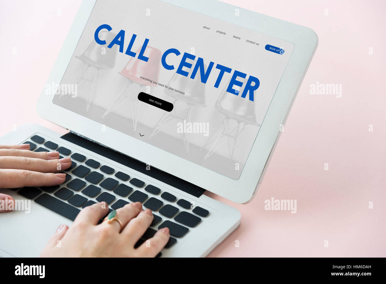 Call Center Hot Line Information Concept Stock Photo - Alamy
