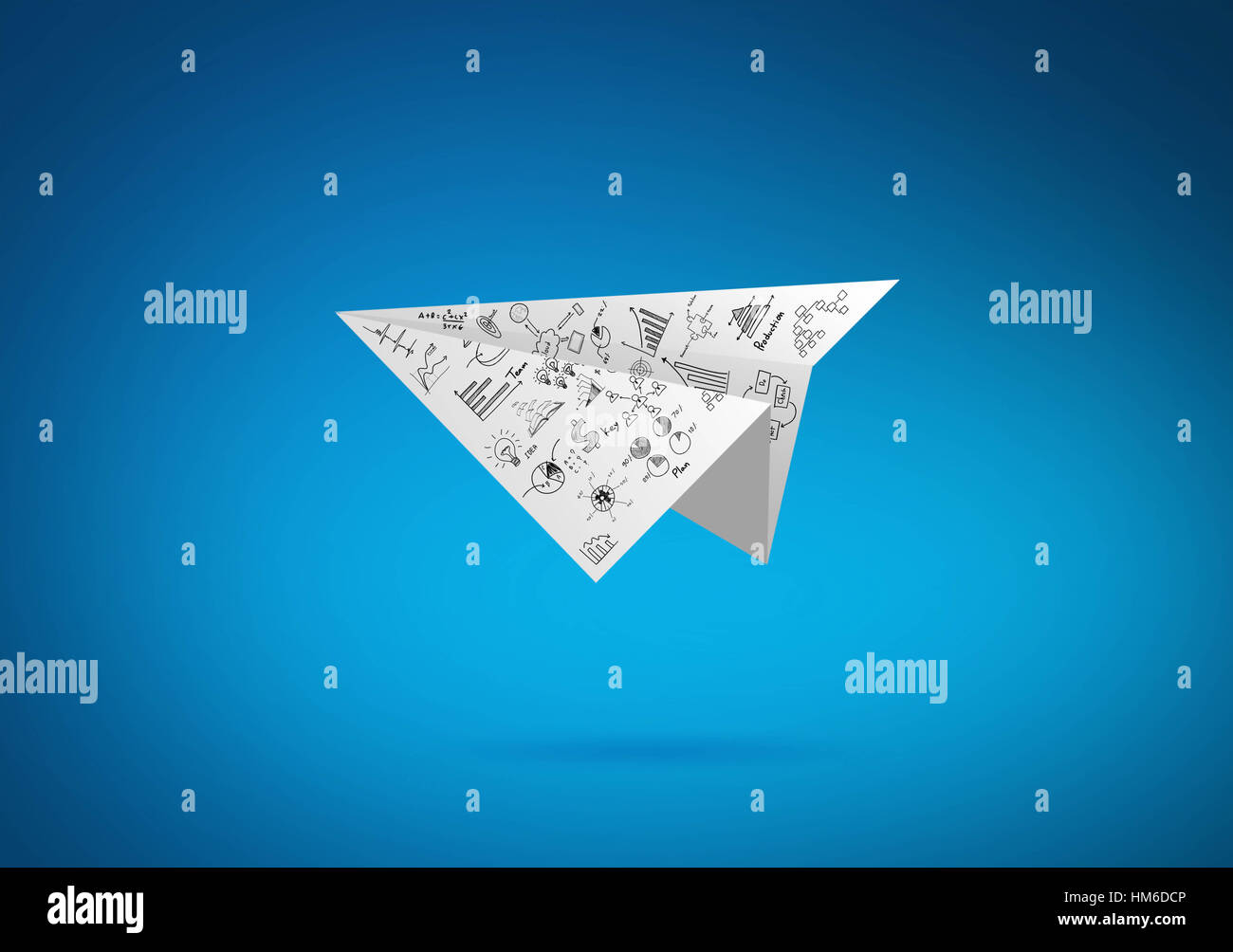 Graph Paper plane Stock Photo - Alamy