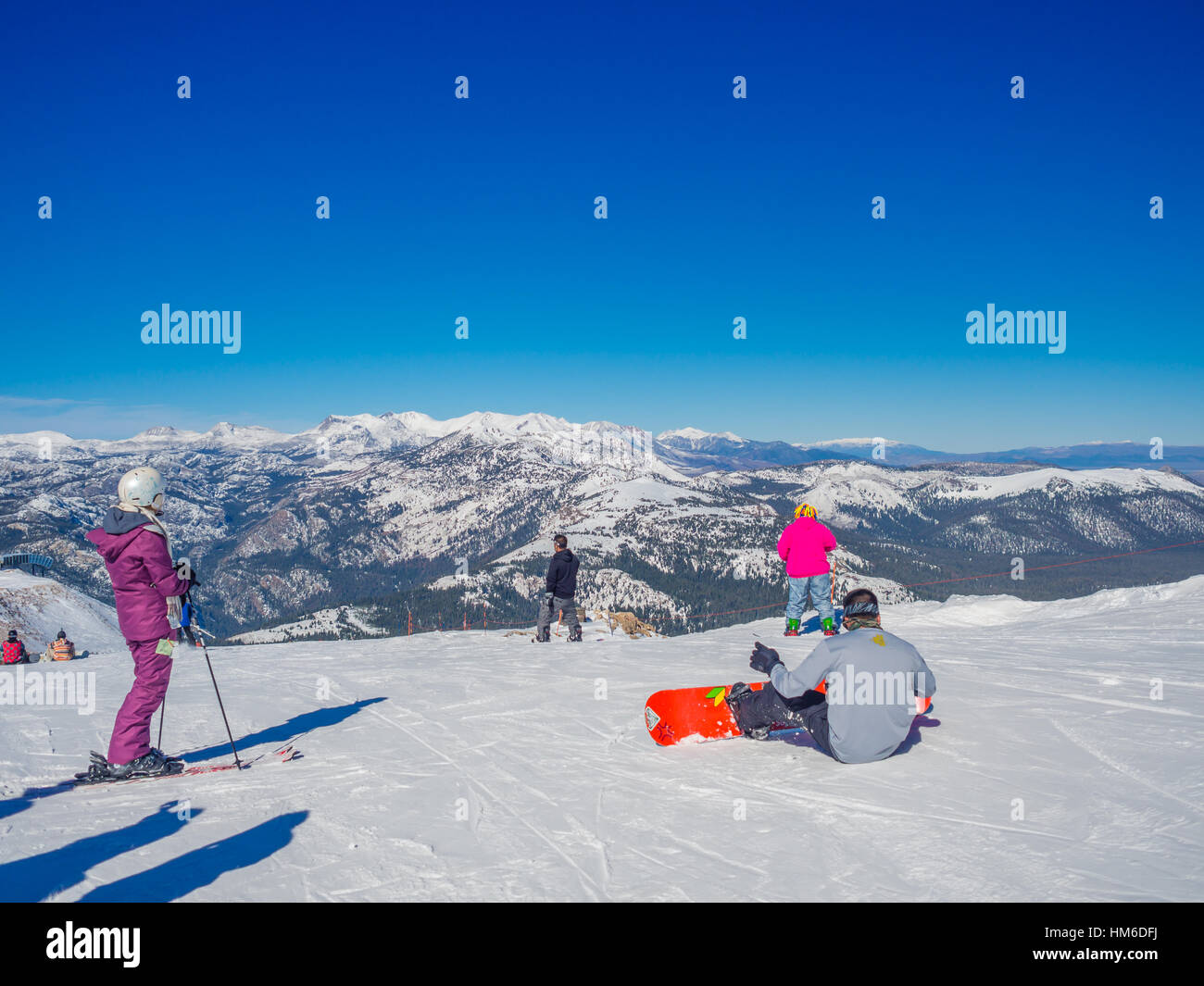 MAMMOTH LAKES, CA - November 8 2015, Beautiful day at Mammoth Mountain ...