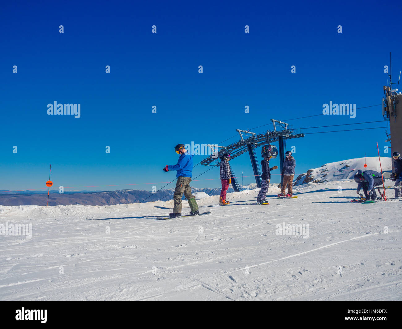 MAMMOTH LAKES, CA - November 8 2015, Beautiful day at Mammoth Mountain ...