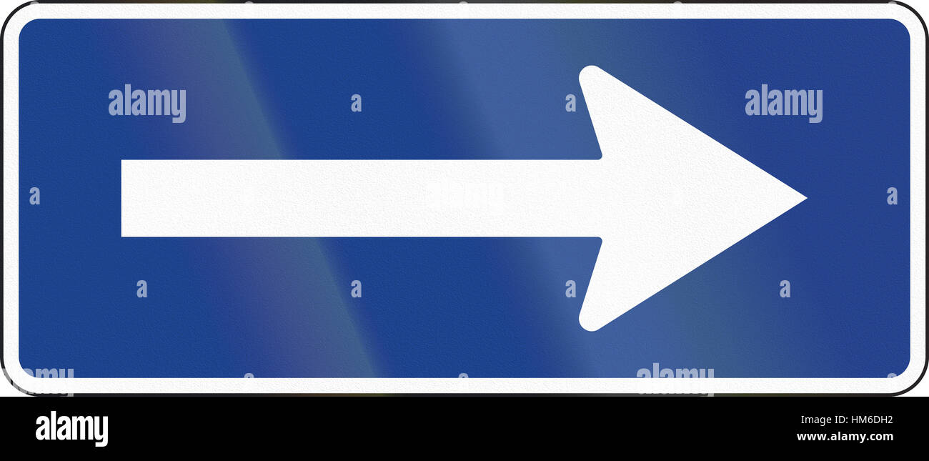 Road sign used in Spain - One-way Stock Photo - Alamy