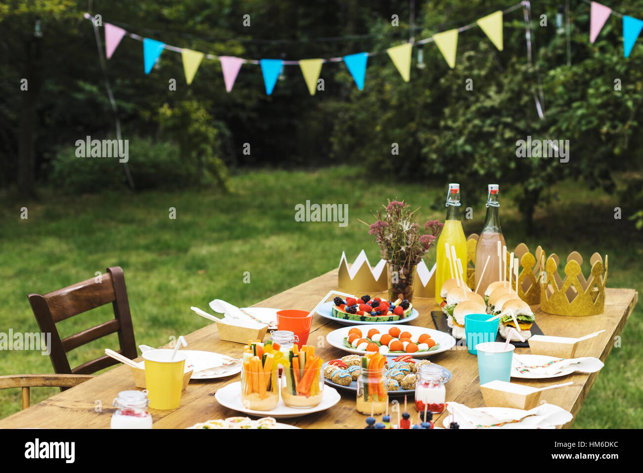 Table Setting Food Celebration Party Concept Stock Photo - Alamy