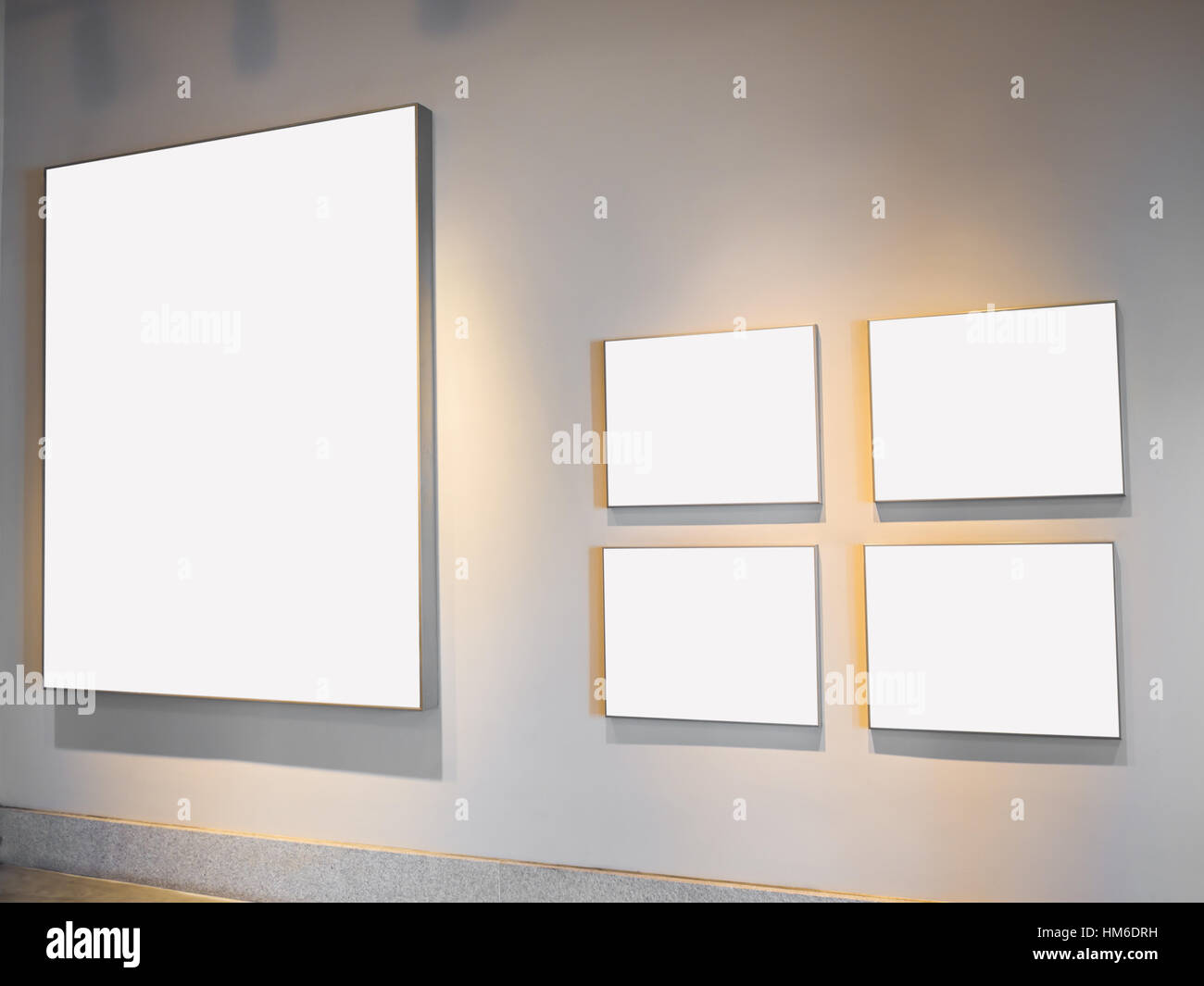 Blank picture frame on wall Stock Photo - Alamy