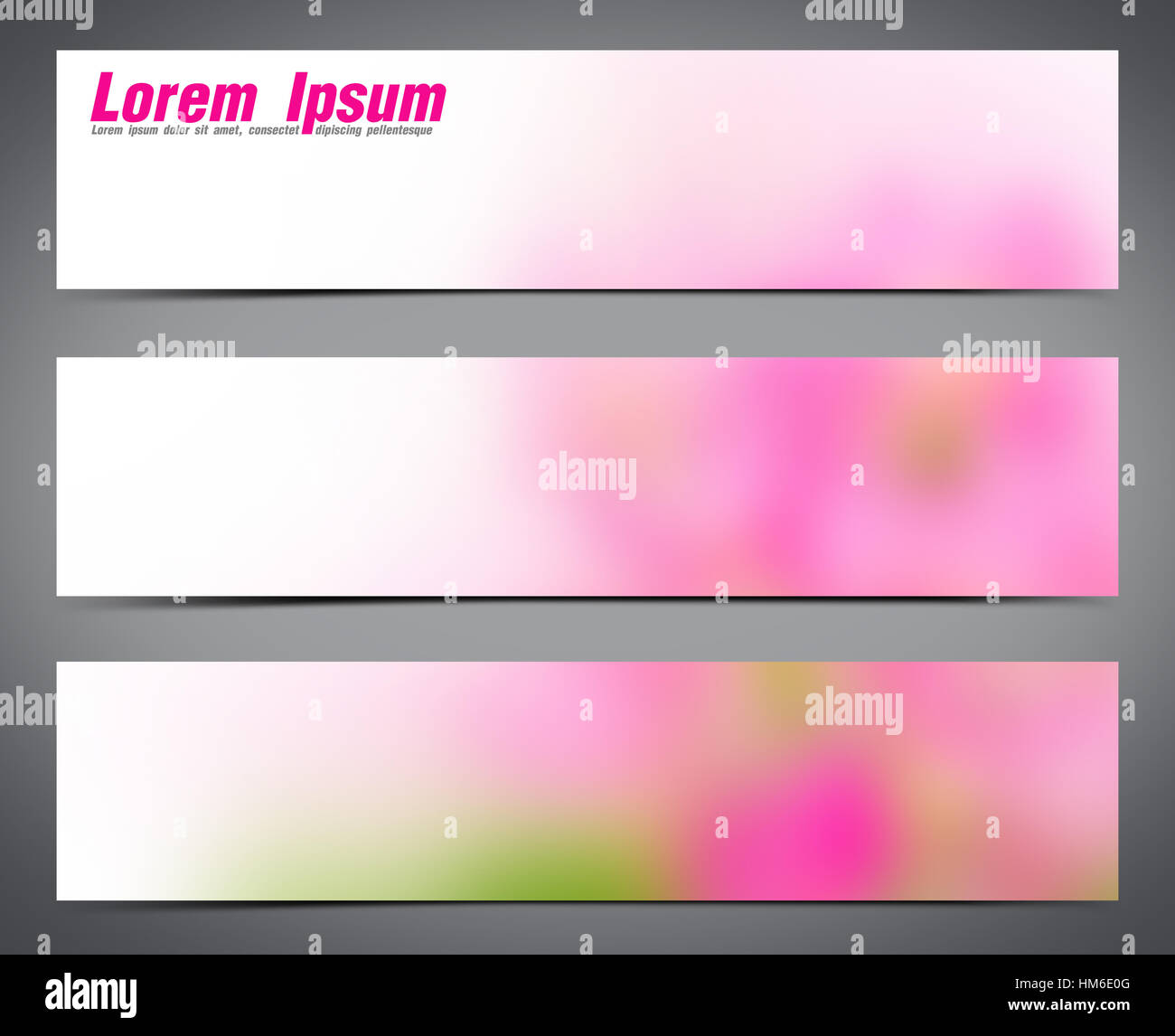 Set three pink banners hi-res stock photography and images - Alamy