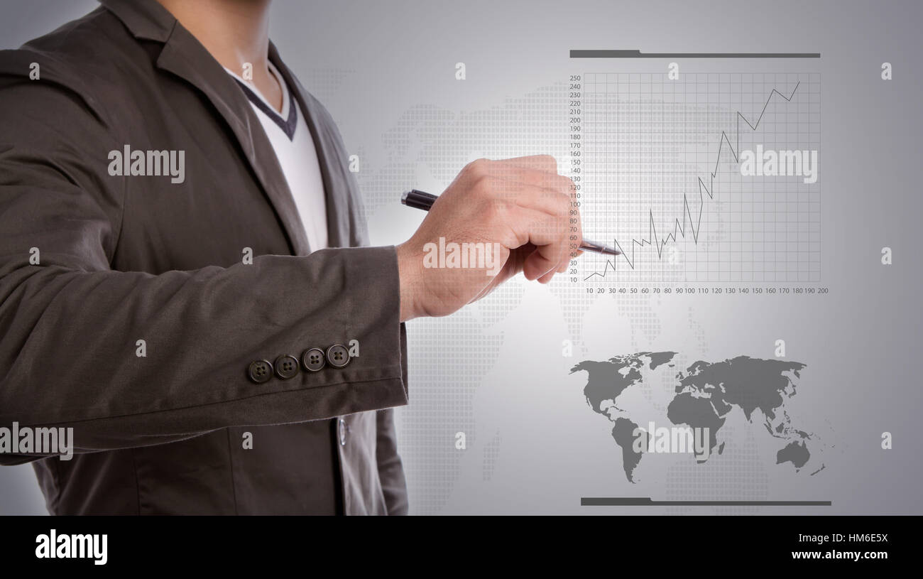 Business hand write graph Stock Photo - Alamy