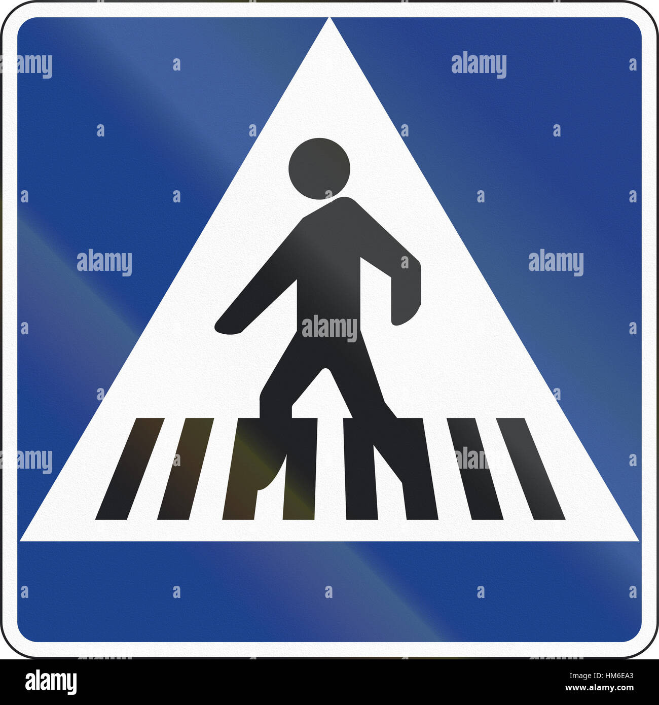 Road sign used in Spain - crosswalk Stock Photo - Alamy