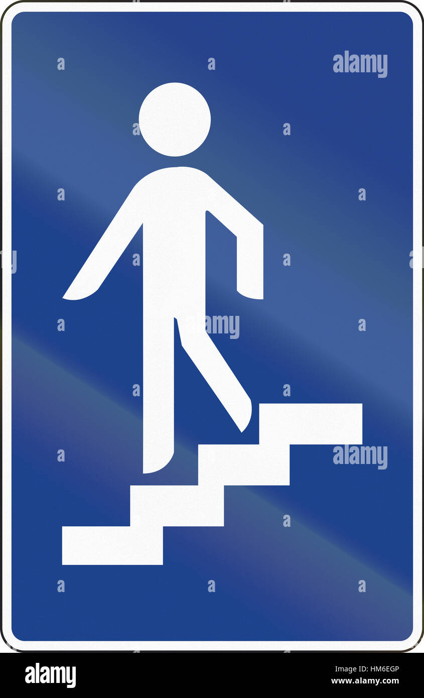 Road sign used in Spain - Pedestrian underpass Stock Photo - Alamy