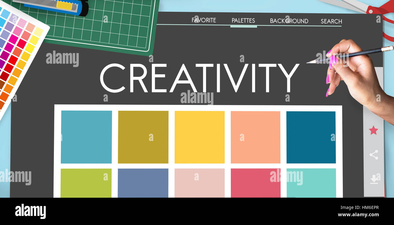 Colour Shade Design Colourful Palette Concept Stock Photo - Alamy