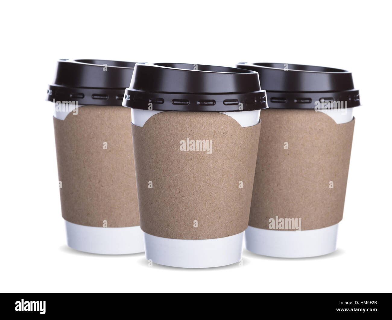 Paper cup of coffee Isolated white background Stock Photo - Alamy