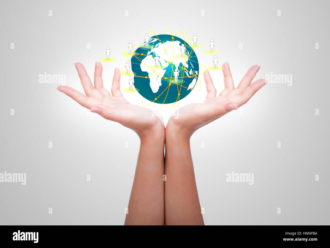 Two hands isolated on white background Stock Photo - Alamy