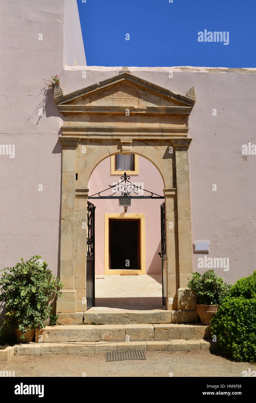 Arkadi monastery gate hi-res stock photography and images - Alamy