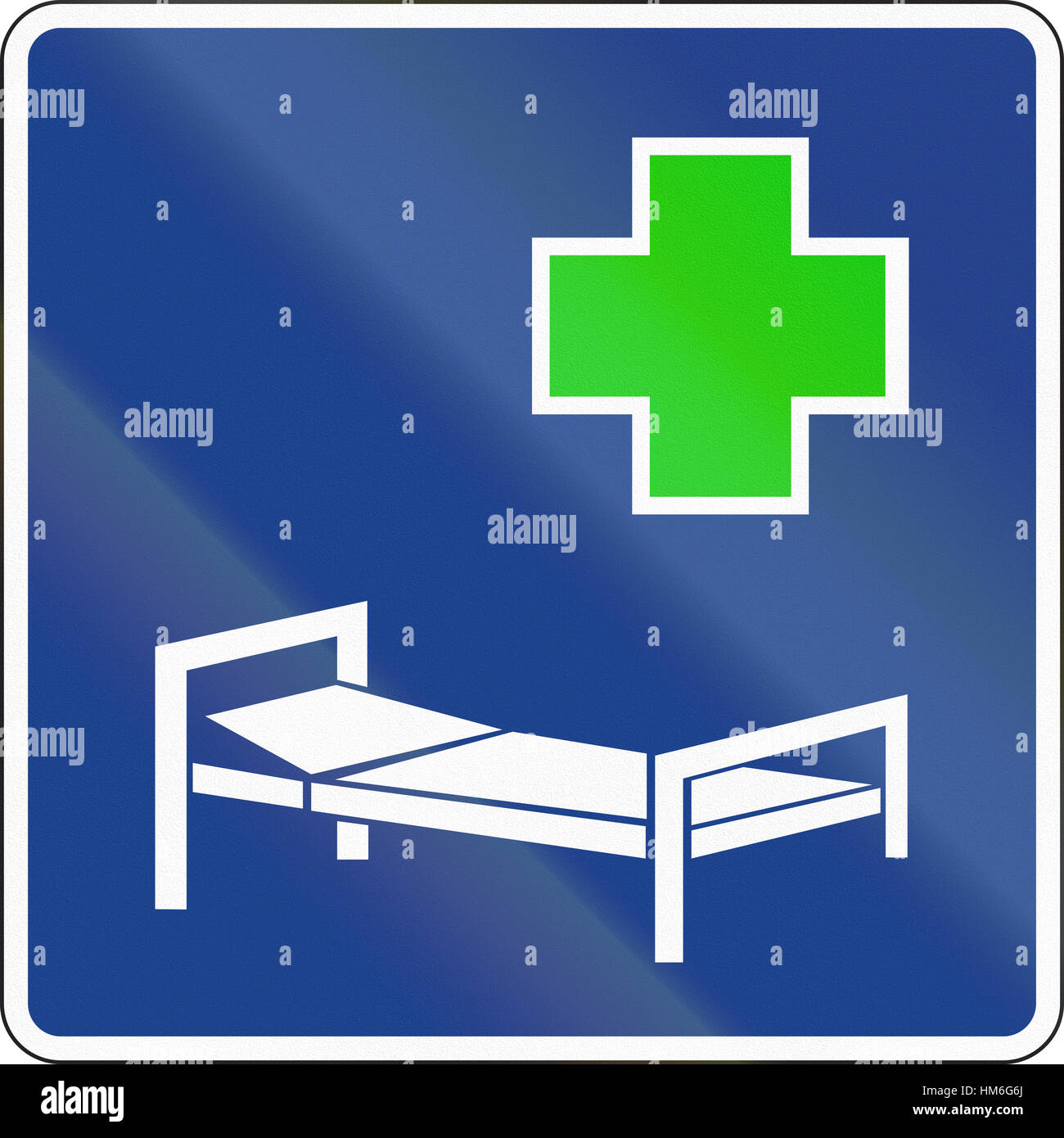 Road sign used in Spain - Hospital Stock Photo - Alamy