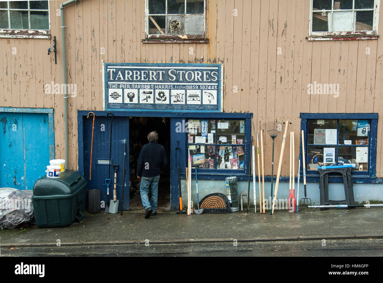Tarbert hardware store, Isle of Harris Stock Photo - Alamy