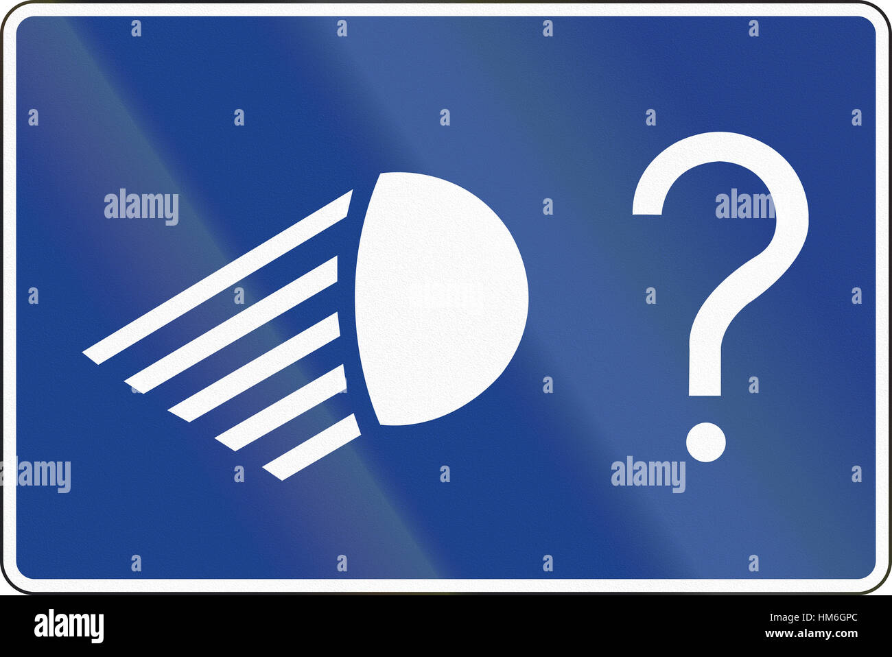 Road sign used in Spain - End of mandatory low-beam light Stock Photo ...