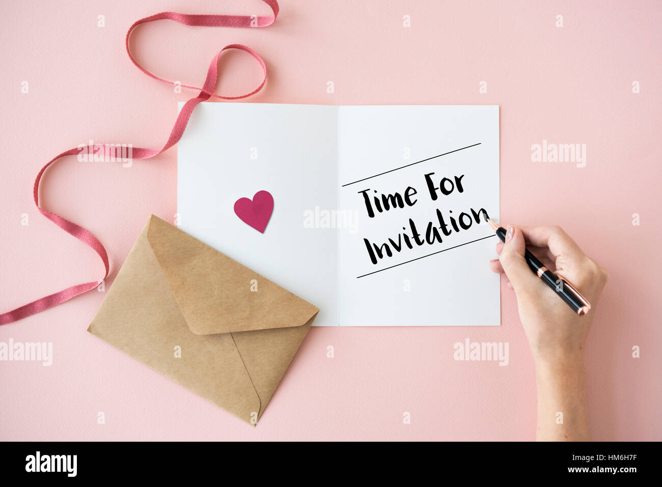 Invitation Guest Offer Perty Welcome Concept Stock Photo - Alamy