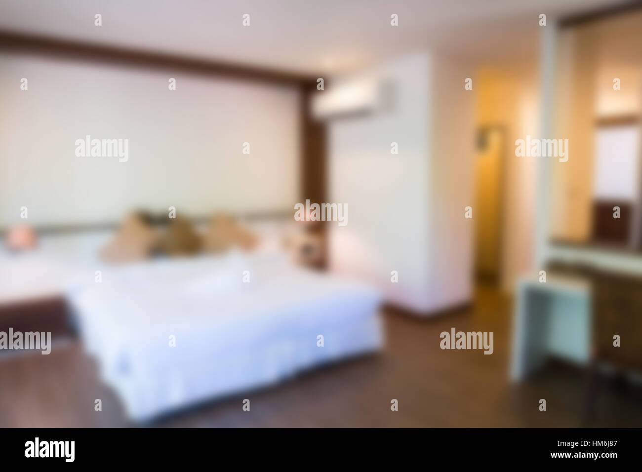 Abstract blur Interior of modern comfortable hotel room Stock Photo - Alamy