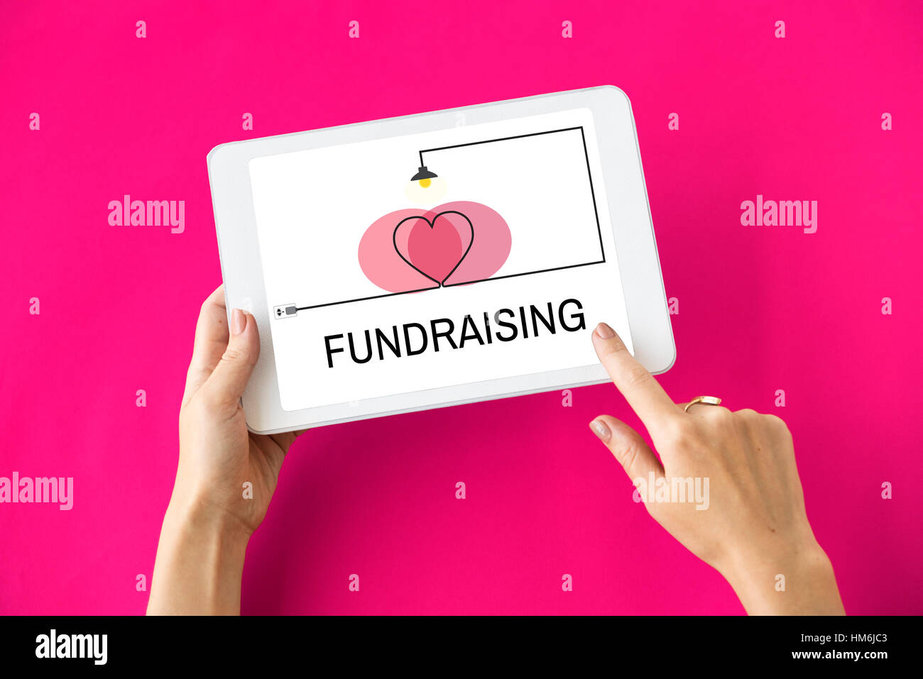 Fundraising Support Heart Icon Concept Stock Photo - Alamy