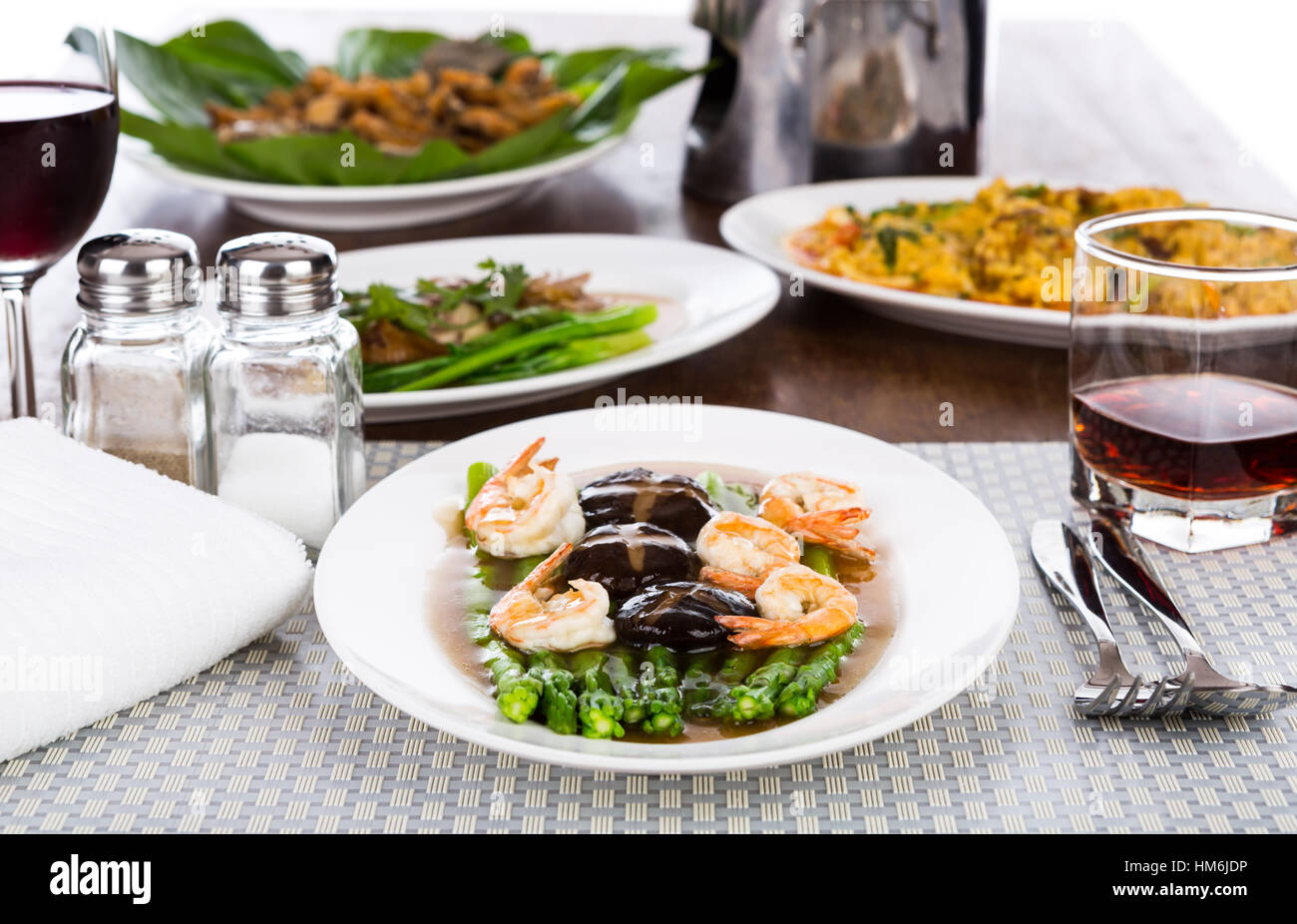 Table with food Stock Photo - Alamy