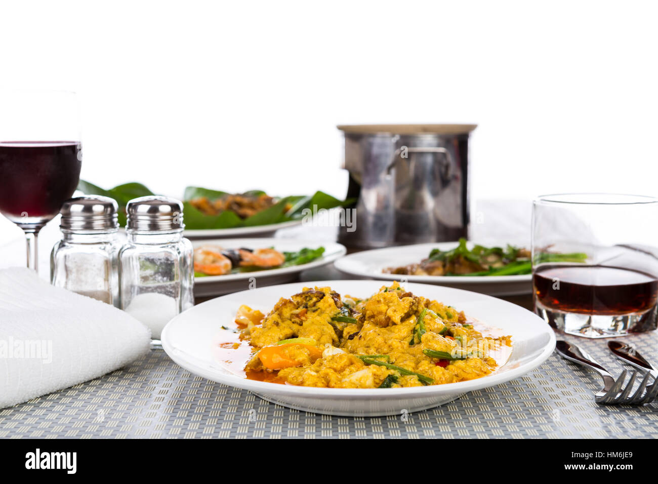 Table with food Stock Photo - Alamy