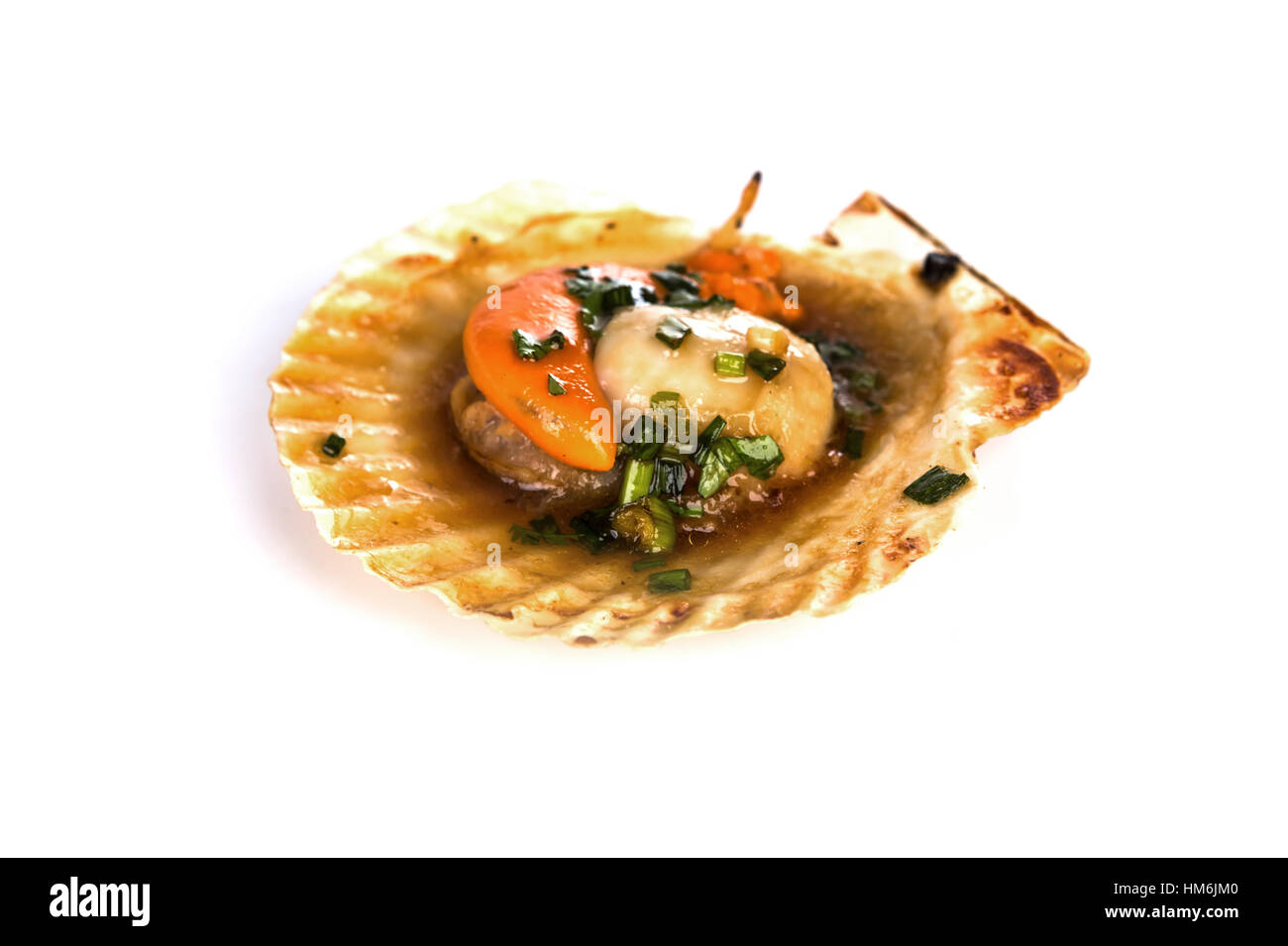 Single fried scallop hi-res stock photography and images - Alamy