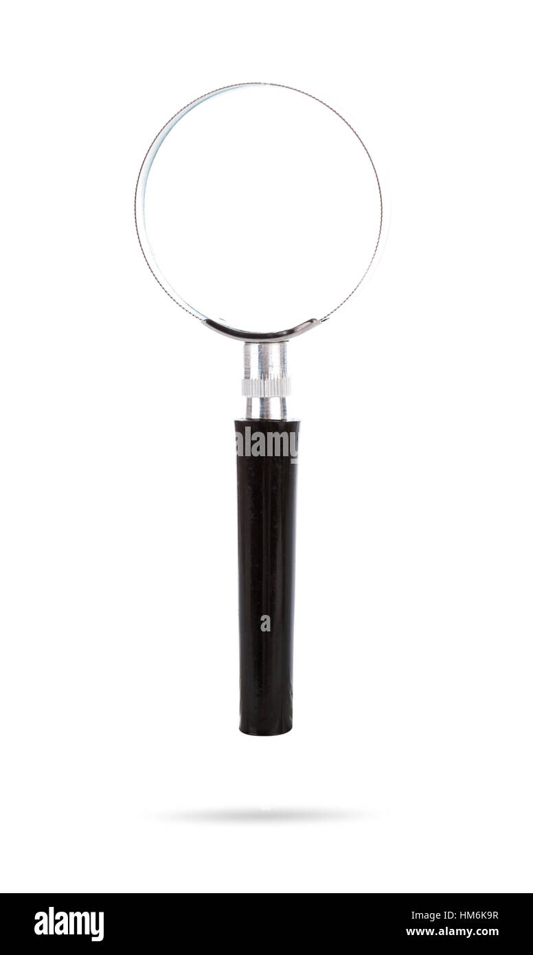 Magnifying glass isolated on white Stock Photo - Alamy