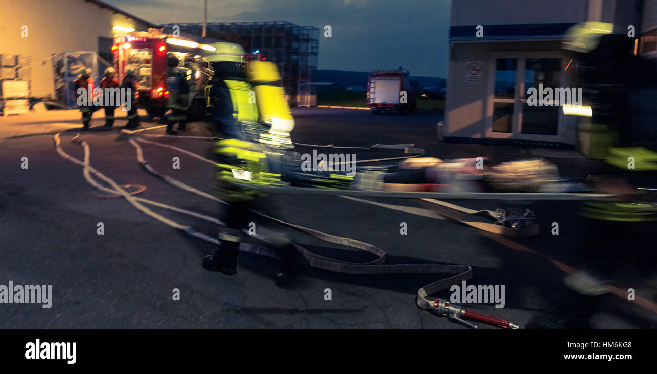 Recovery of an injured person by the fire brigade from a building ...