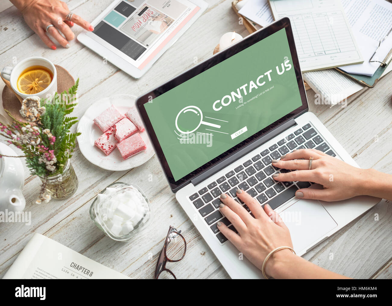 Call Center Hot Line Information Concept Stock Photo - Alamy