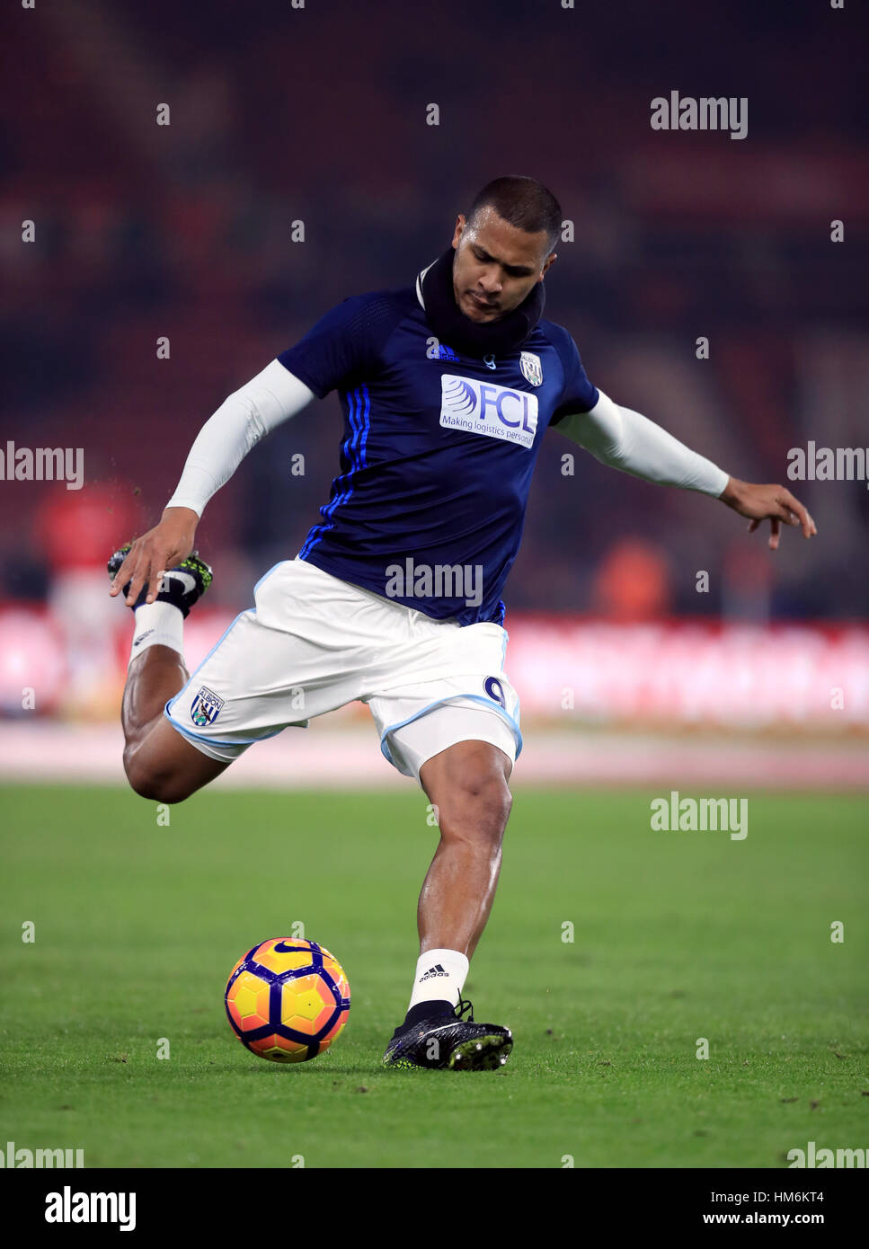 West Bromwich Albion's Jose Salomon Rondon warms up before the Premier ...